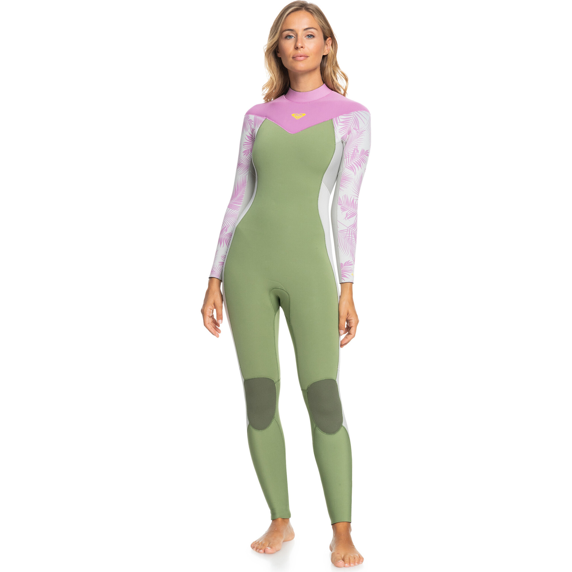2024 Roxy Womens Rise 4/3mm GBS Back Zip Wetsuit ERJW103156 - Palmed Out Light | Wetsuit Outlet
